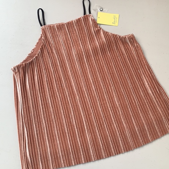 Bardot | Shirts & Tops | Y2k Bardot Jr Romee Pleated Rosegold Velvet ...